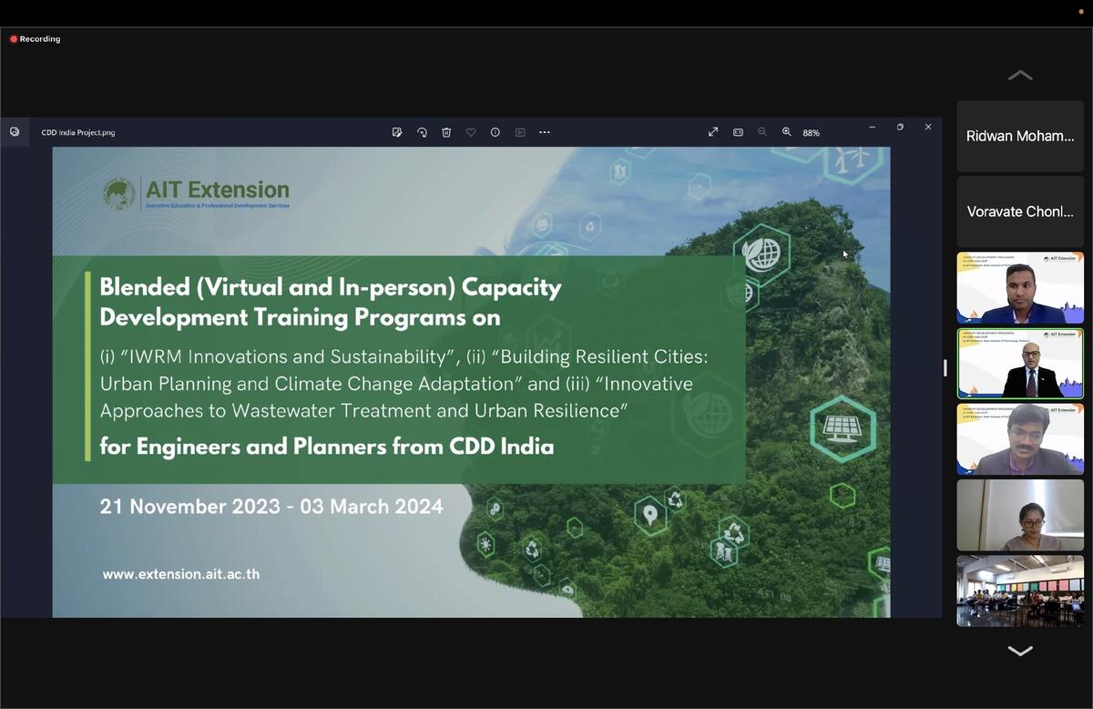 CDD India Staff Capacity Development Project on IWRM Innovations and Urban Resilience. | AIT ...